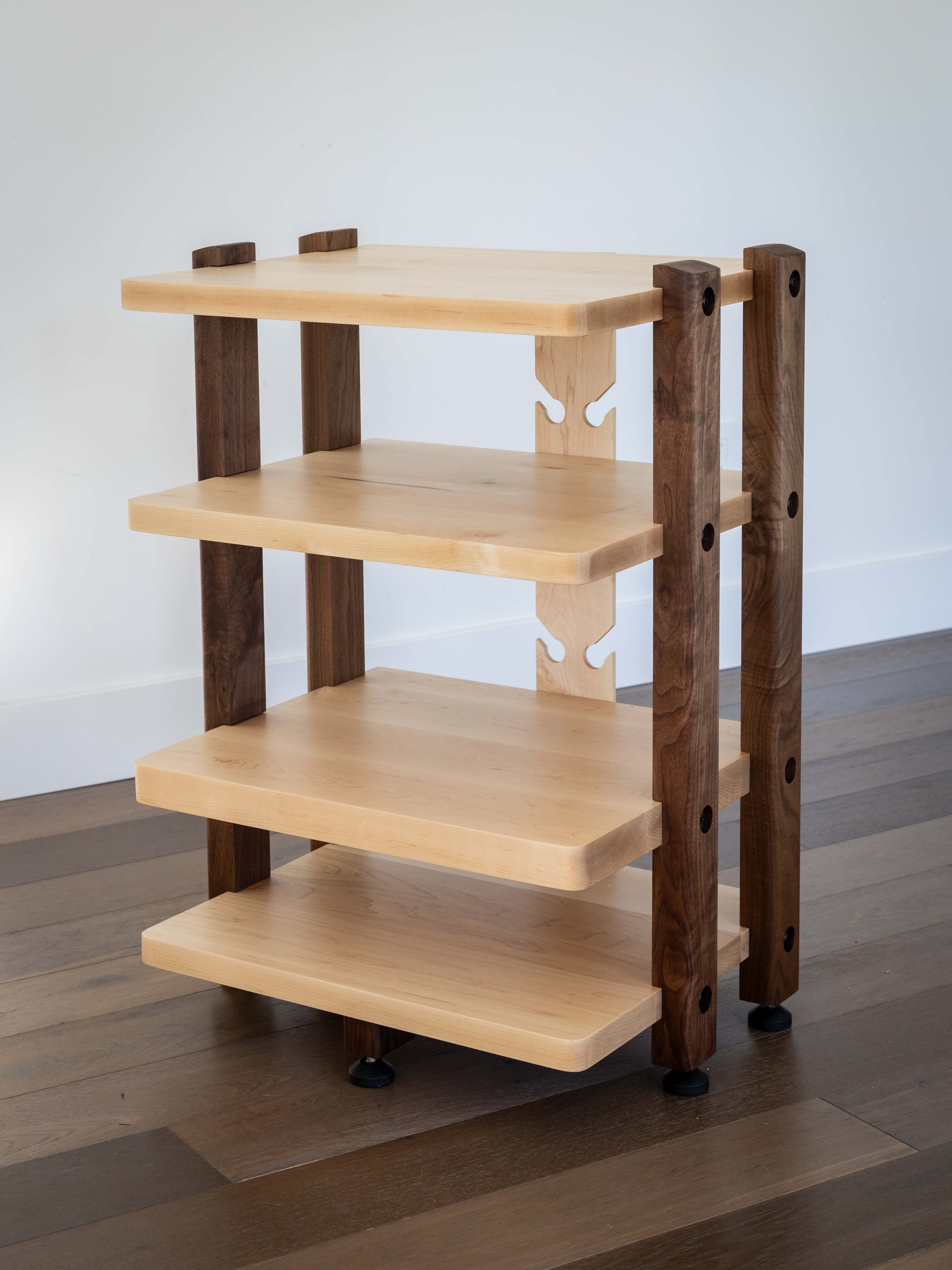 ECHELON II Audio Rack – Hybrid, Maple Shelves & Walnut Legs – Deep Lake ...