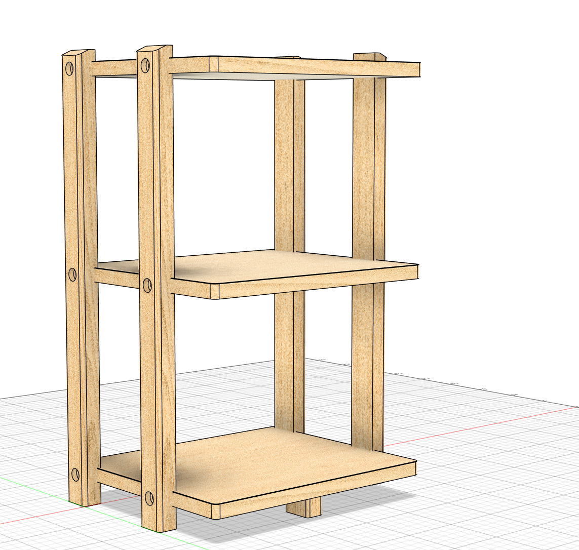 Reserved for Customer: 3-Shelf ECHELON I Audio Rack - Ash – Deep Lake Audio